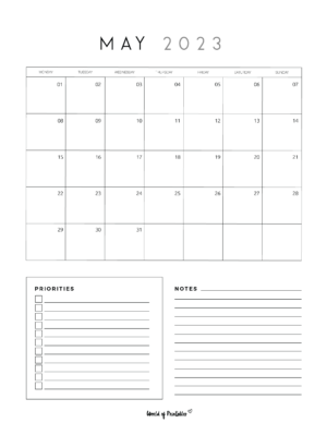 May 2023 Calendars | 100+ Best Printables - World of Printables