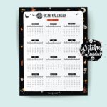 Witchy Calendar - 2025 - World of Printables