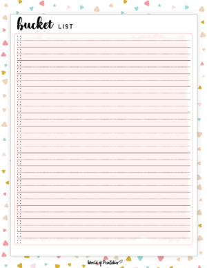 Bucket List Template - 16 Inspirational Styles | World of Printables