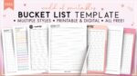 Bucket List Template - 16 Inspirational Styles | World of Printables
