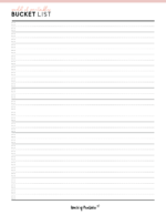 Bucket List Template - 16 Inspirational Styles | World of Printables