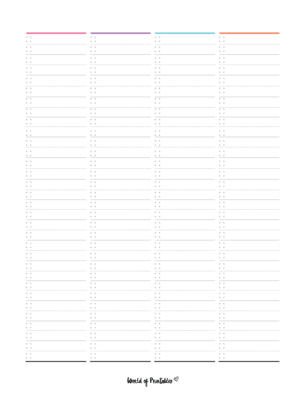 Checklist Template - 25 Best Styles | World of Printables