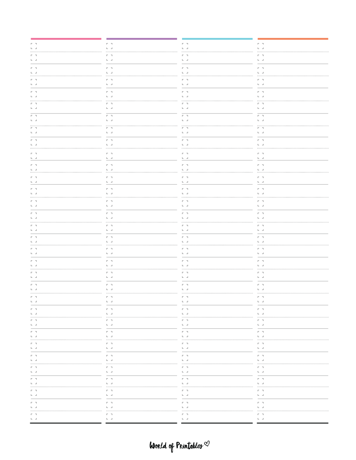 Checklist Template - 25 Best Styles | World of Printables