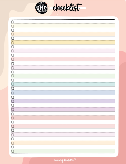 Checklist Template - 25 Best Styles | World of Printables Checklist Template - 25 Best Styles | World of Printables