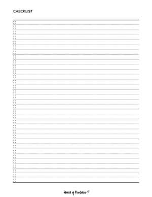 Checklist Template - 25 Best Styles | World of Printables