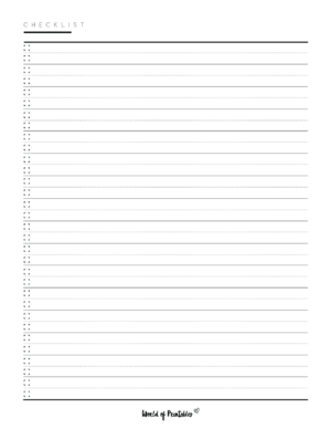 Checklist Template - 25 Best Styles | World of Printables