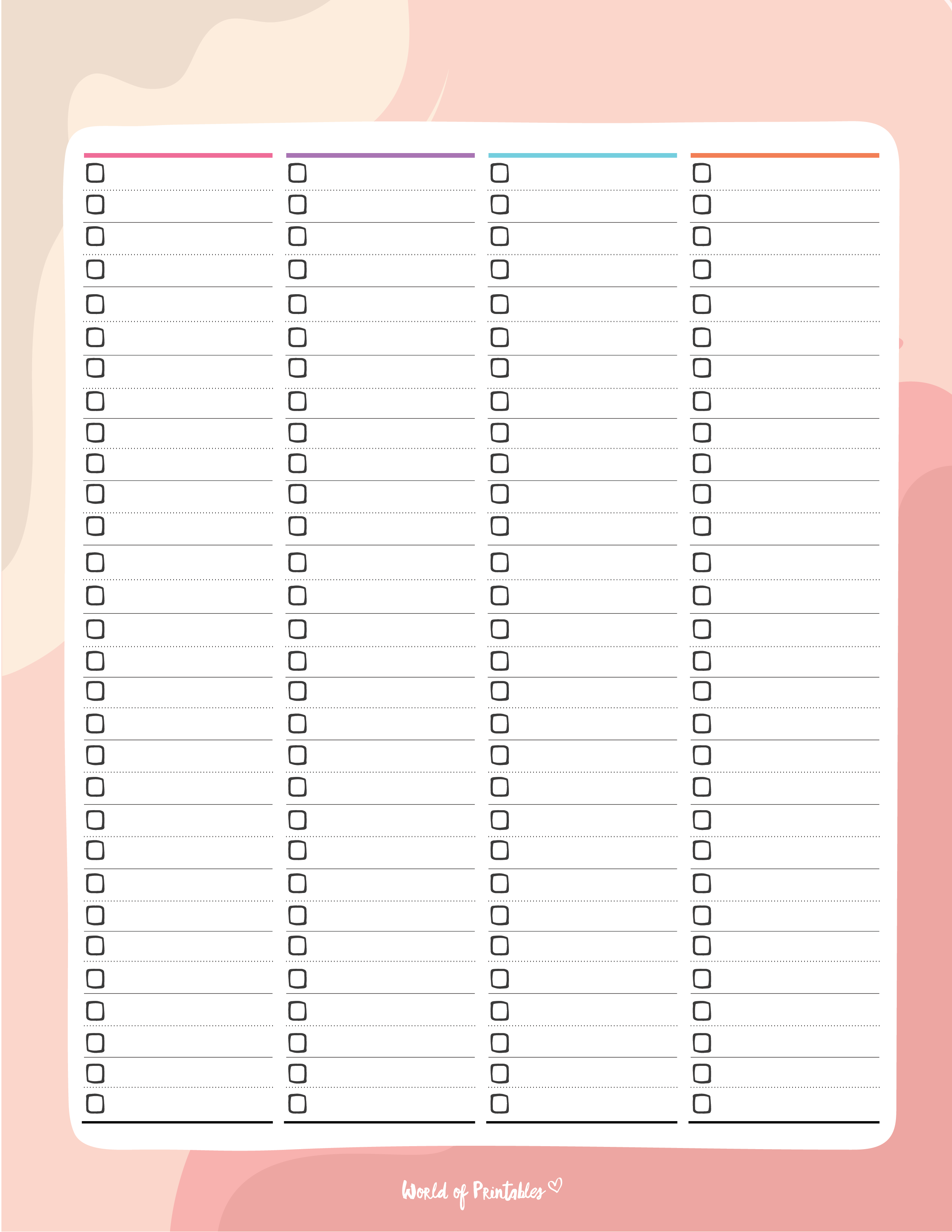 Checklist Template 25 Best Styles World Of Printables Checklist Template 25 Best Styles World Of Printables