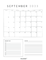 September 2023 Calendars | 100+ Styles - World of Printables