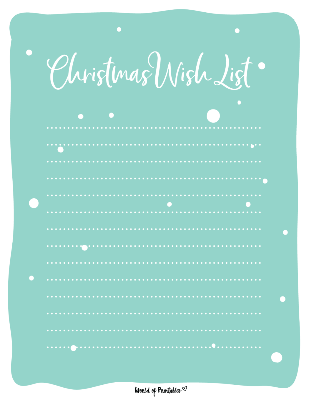 Wish List Templates - For Christmas, Amazon & Universal - World of ...
