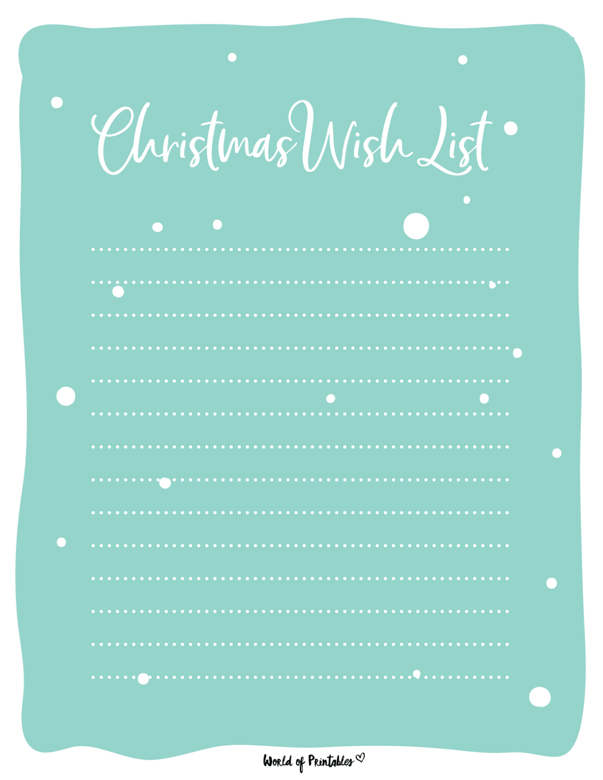 Wish List Templates - For Christmas, Amazon & Universal - World of ...
