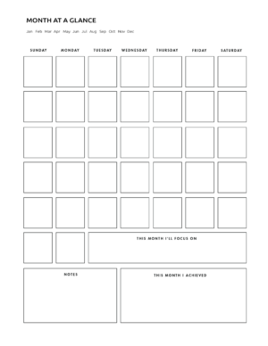 At A Glance Monthly Planner | 15+ Best Styles