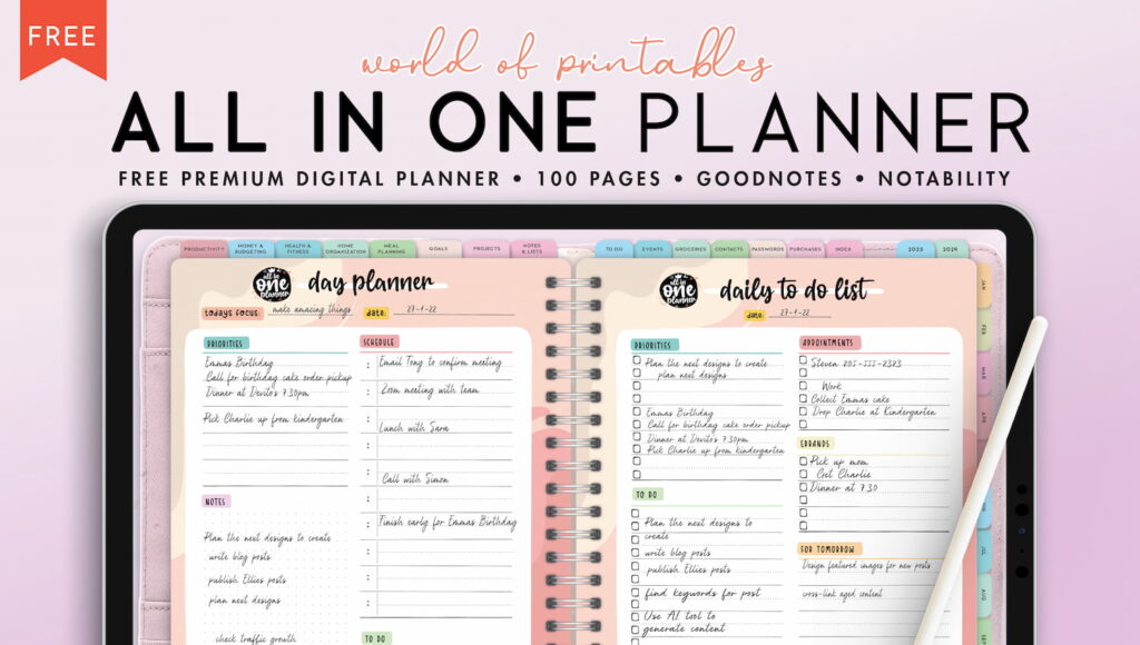 2022 2023 Digital Planner Dated Digital Planner Goodnotes Planner