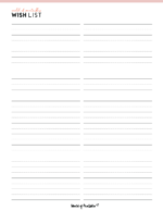 Wish List Templates - For Christmas, Amazon & Universal - World of ...