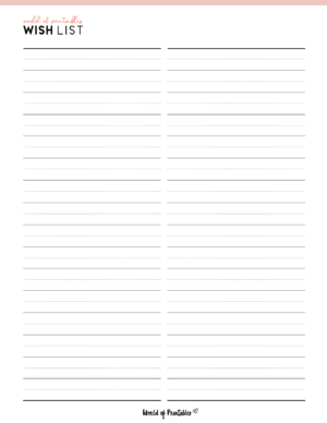 Wish List Templates - For Christmas, Amazon & Universal - World of ...