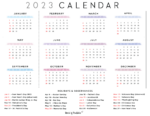 2023 Calendar With Holidays - World of Printables