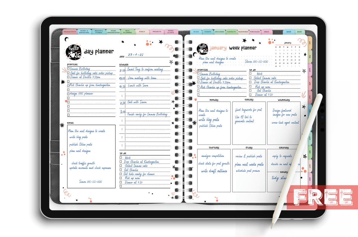 Digital Planner For iPad | With Over 100 Cute Pages - World of Printables