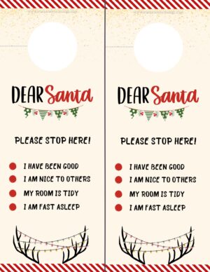 Free Christmas Door Hanger Printables for Kids - World of Printables