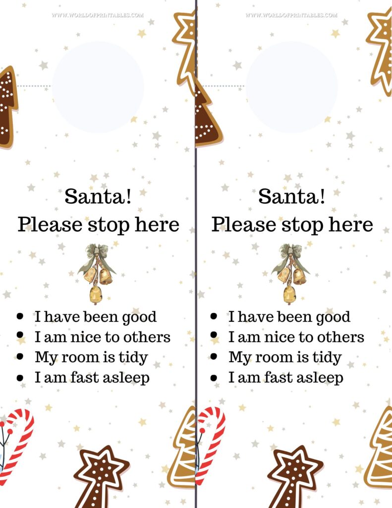 Free Christmas Door Hanger Printables for Kids - World of Printables