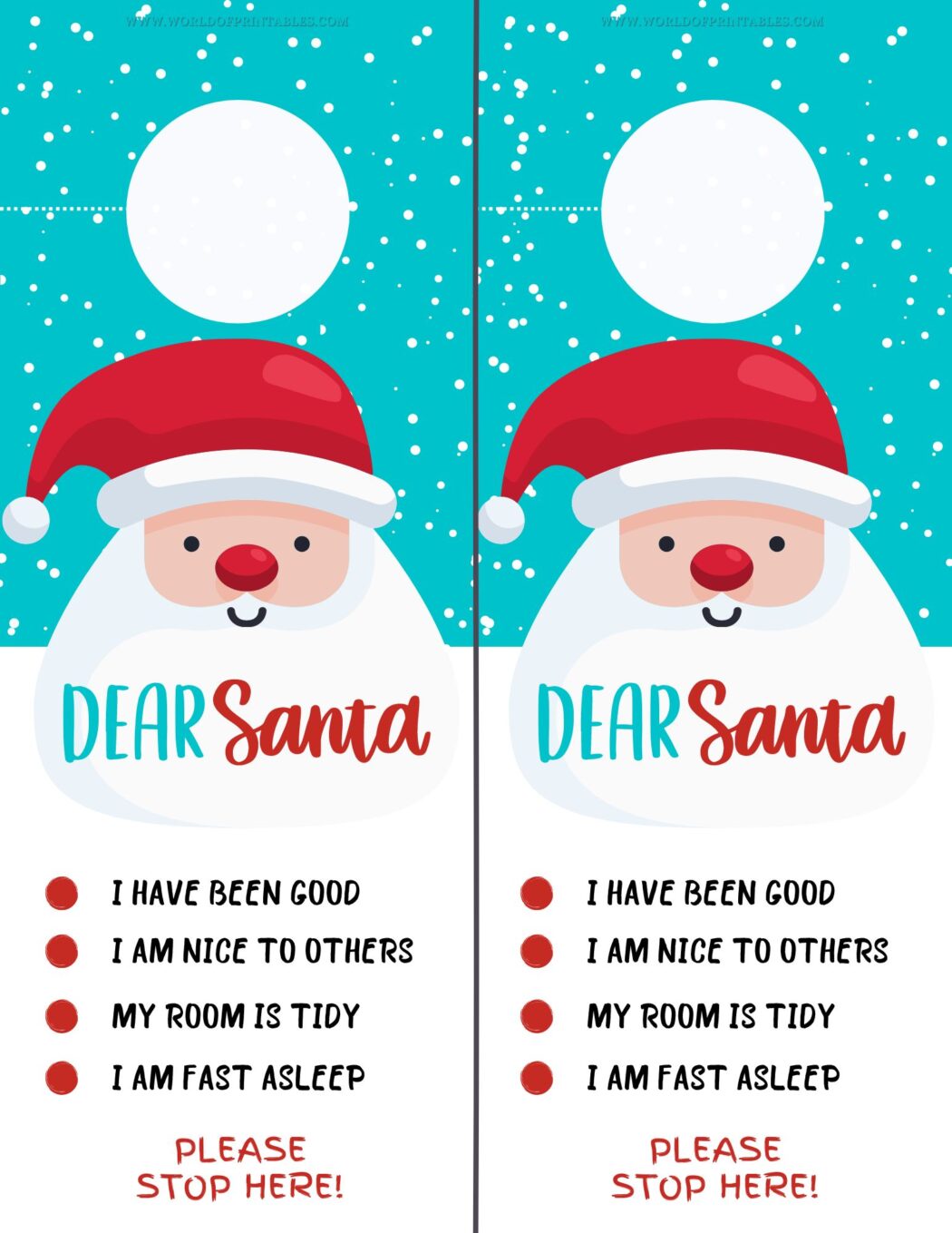 Free Christmas Door Hanger Printables for Kids - World of Printables