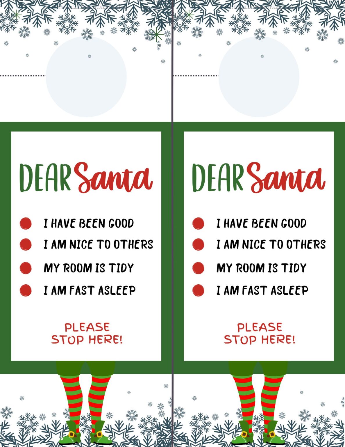 Free Christmas Door Hanger Printables for Kids - World of Printables