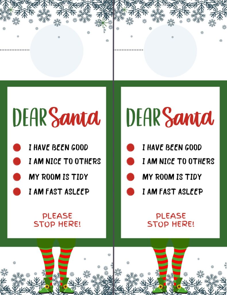 Free Christmas Door Hanger Printables for Kids - World of Printables