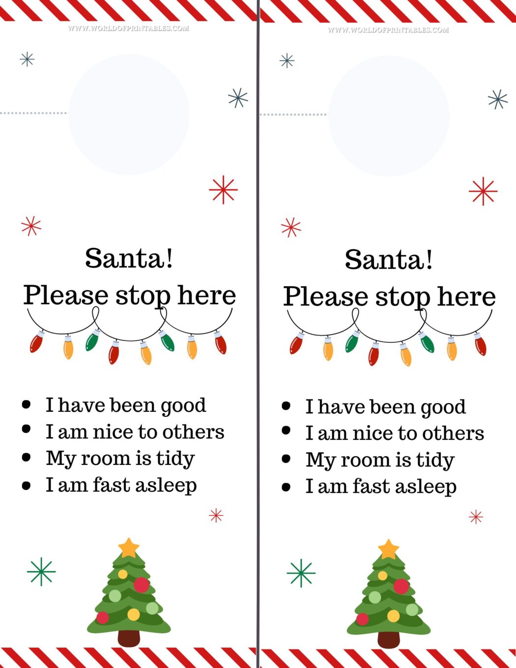 Free Christmas Door Hanger Printables for Kids - World of Printables