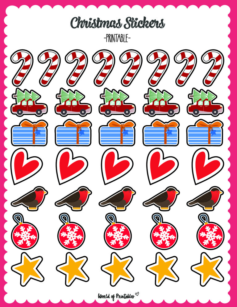 Christmas Stickers - World of Printables