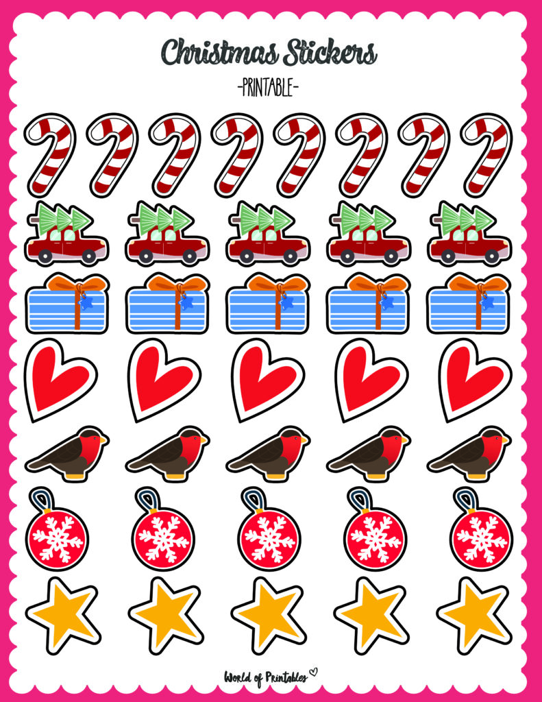 Christmas Stickers - World of Printables