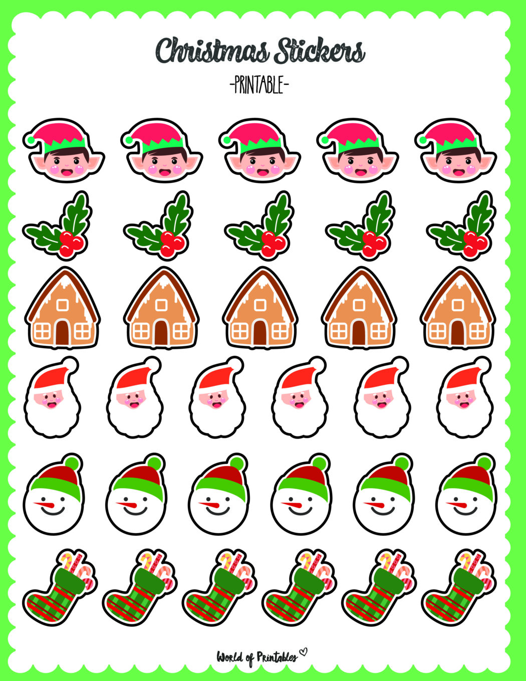 Christmas Stickers - World of Printables