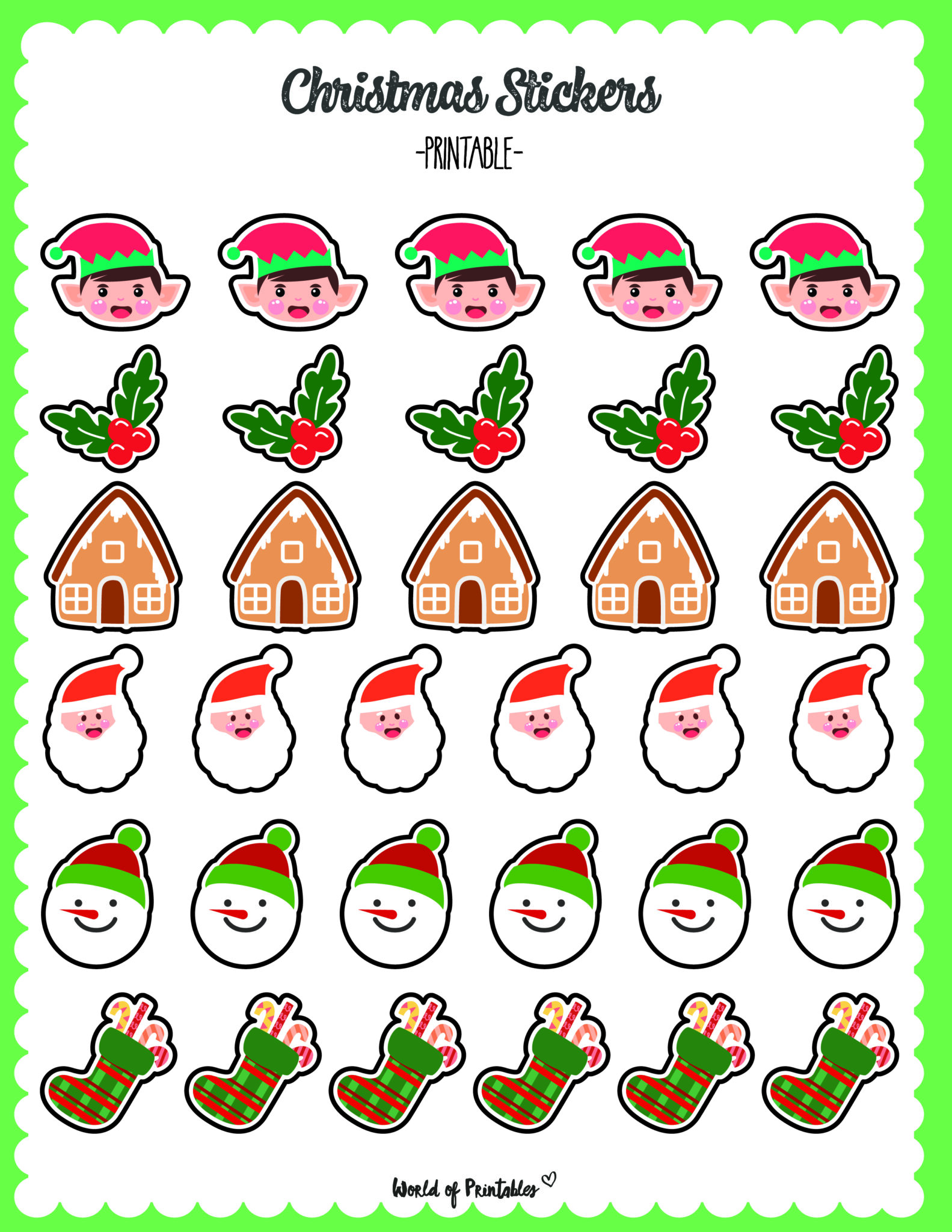Christmas Stickers - World of Printables