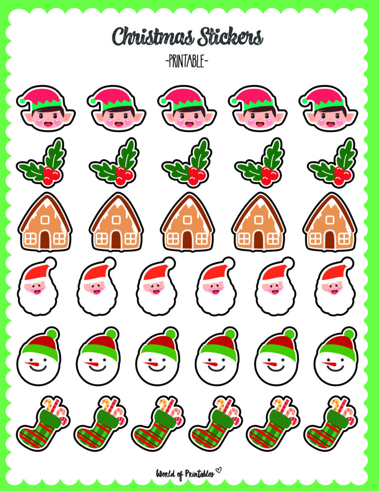 Christmas Stickers - World of Printables