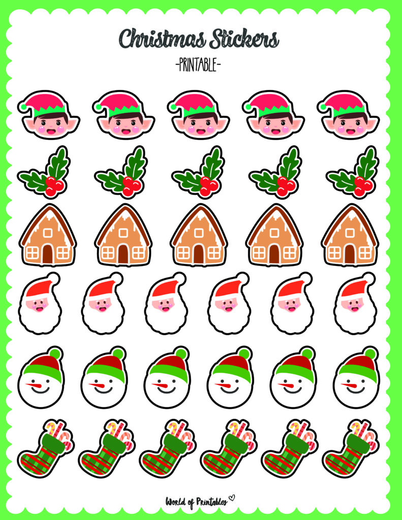 Christmas Stickers - World of Printables