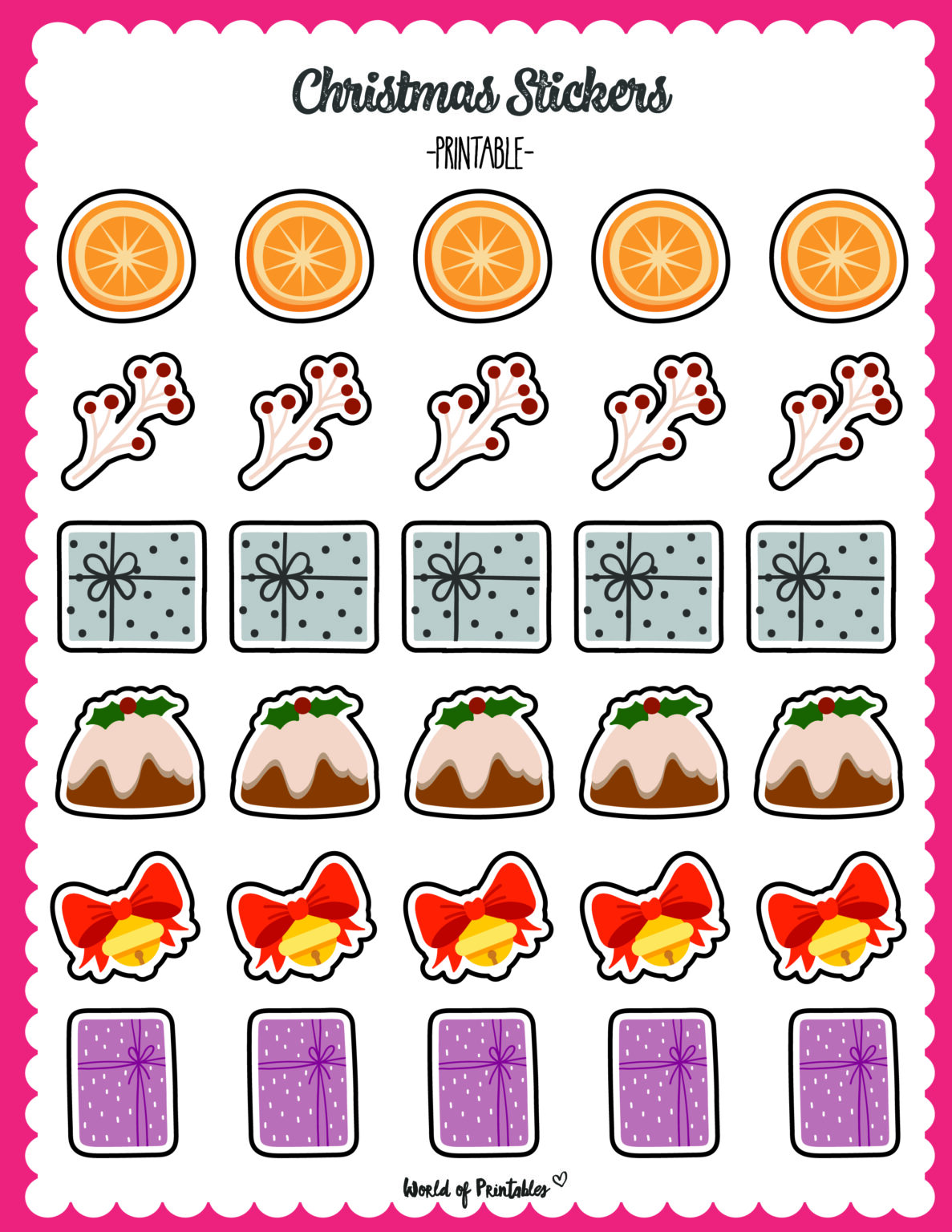 Christmas Stickers - World of Printables