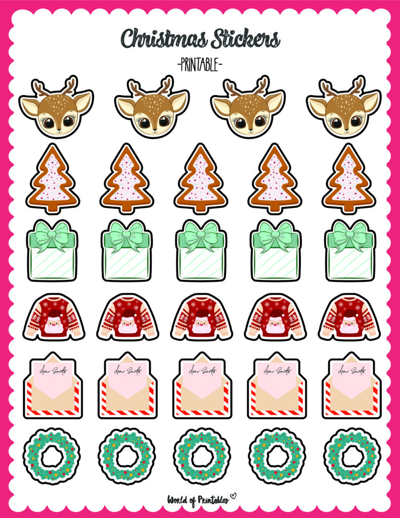 Christmas Stickers - World of Printables