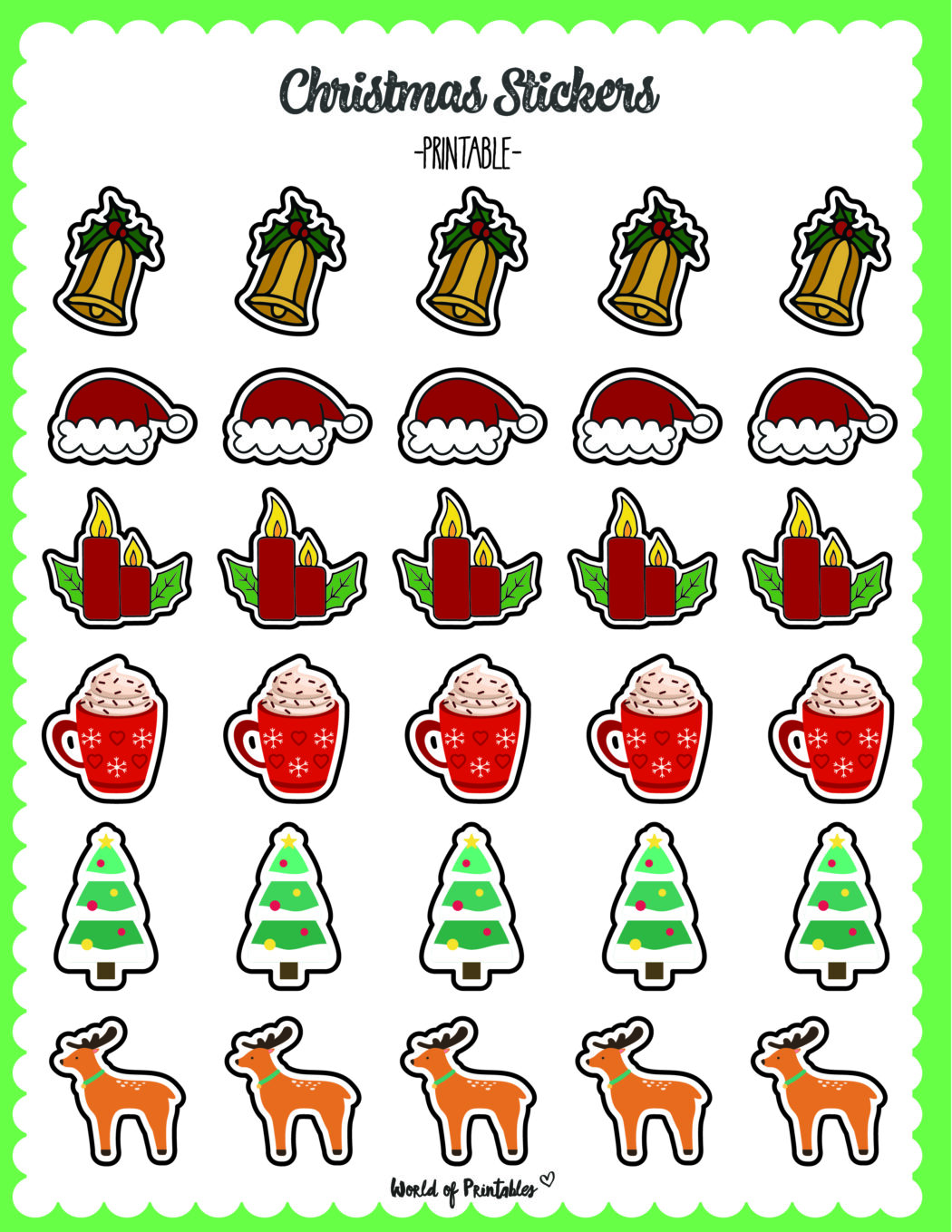 Christmas Stickers - World of Printables