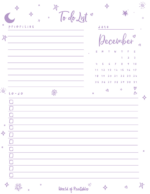 Free Cute December 2022 Calendar & Planner Printable Set - World of ...