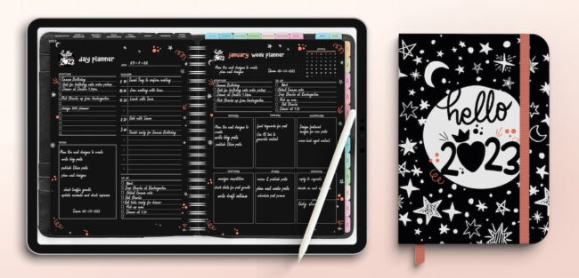 Digital Planner PDF | Free Stylish 2023 Planner - World of Printables