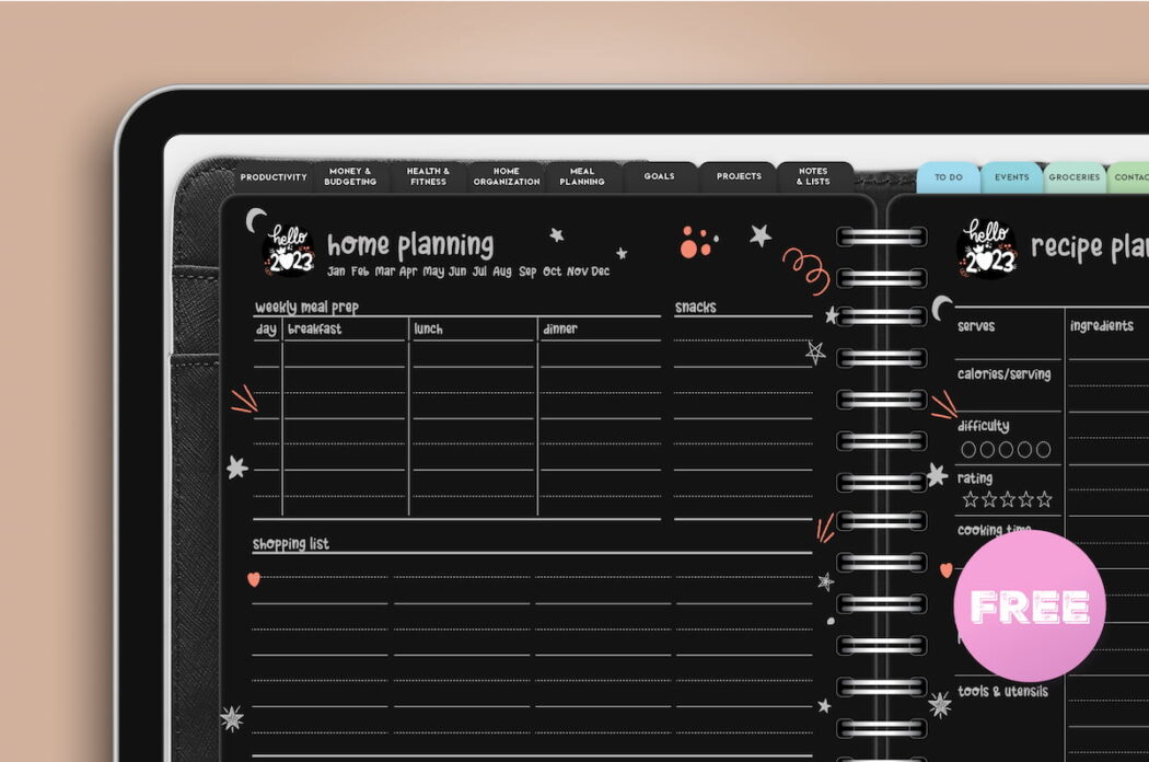 Digital Planner PDF | Free Stylish 2024 Planner - World of Printables