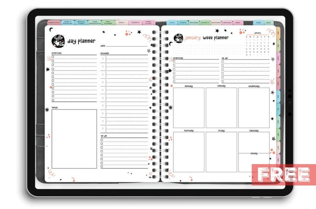 Digital Planner For iPad | With Over 100 Cute Pages - World of Printables