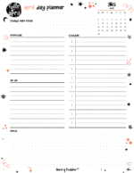 Cute April Calendar & Planner Printable Set - World of Printables