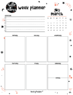 Cute March 2023 Calendar & Planner Set - World of Printables