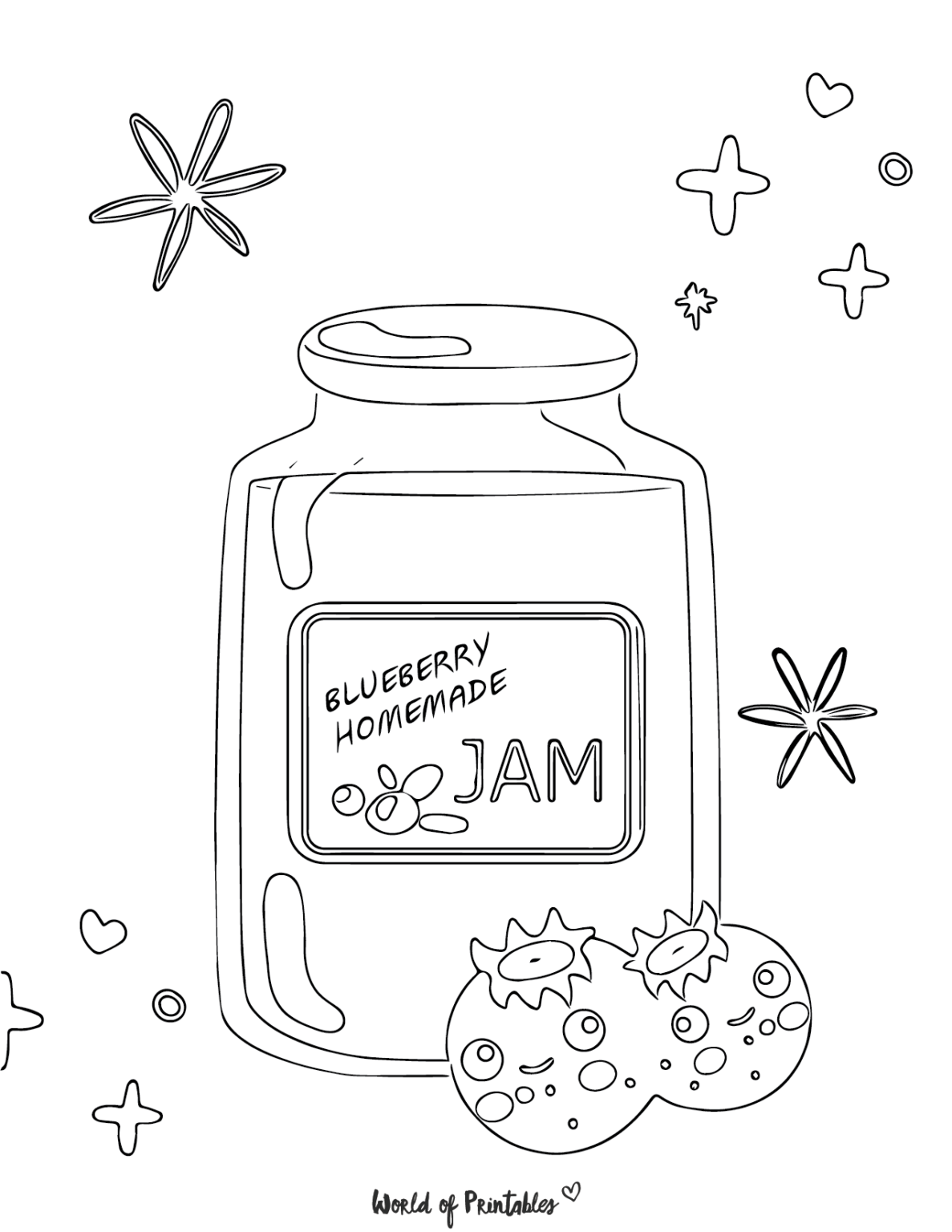 Cute Food Coloring Pages - World of Printables