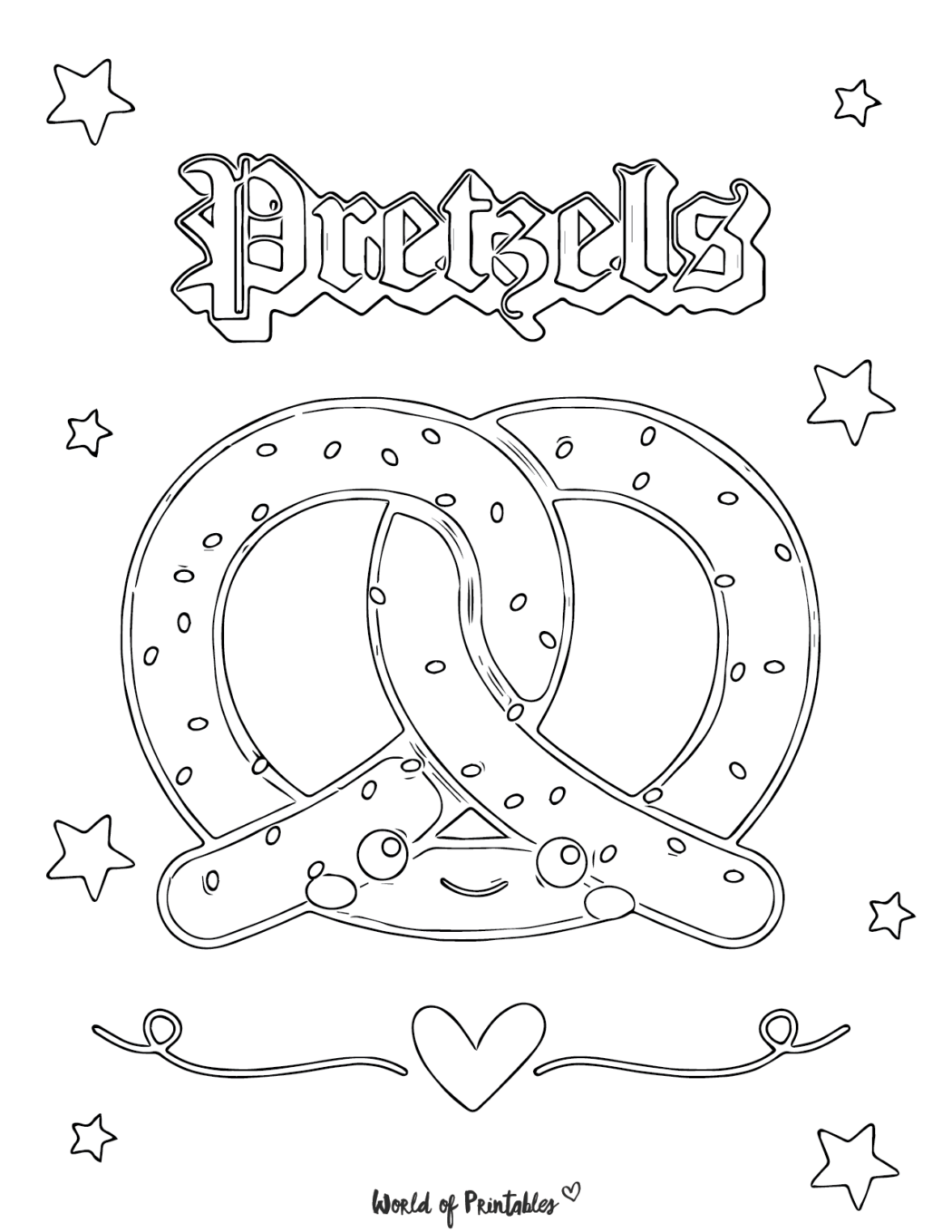 Cute Food Coloring Pages - World of Printables