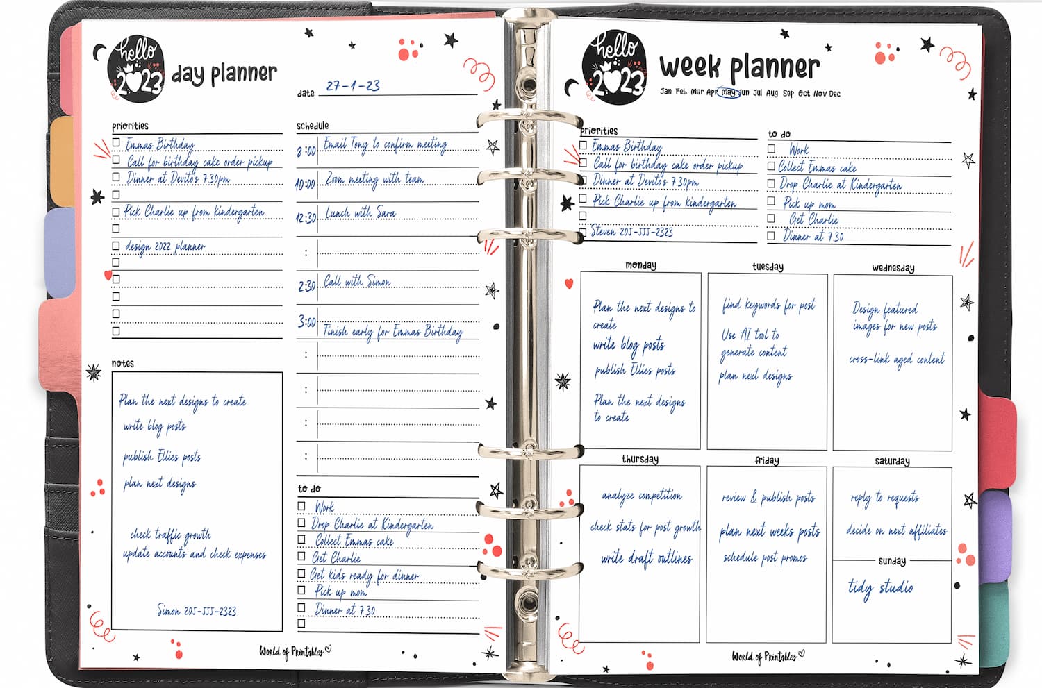 108 Cute Planner Pages To Print For Free - World of Printables