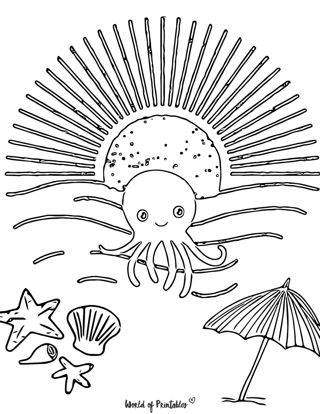 Octopus Coloring Pages - World of Printables