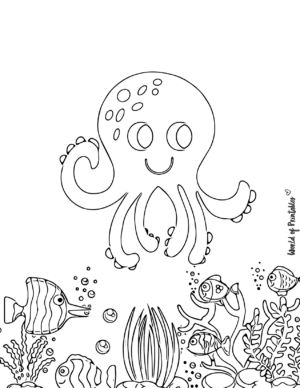 Octopus Coloring Pages - World of Printables