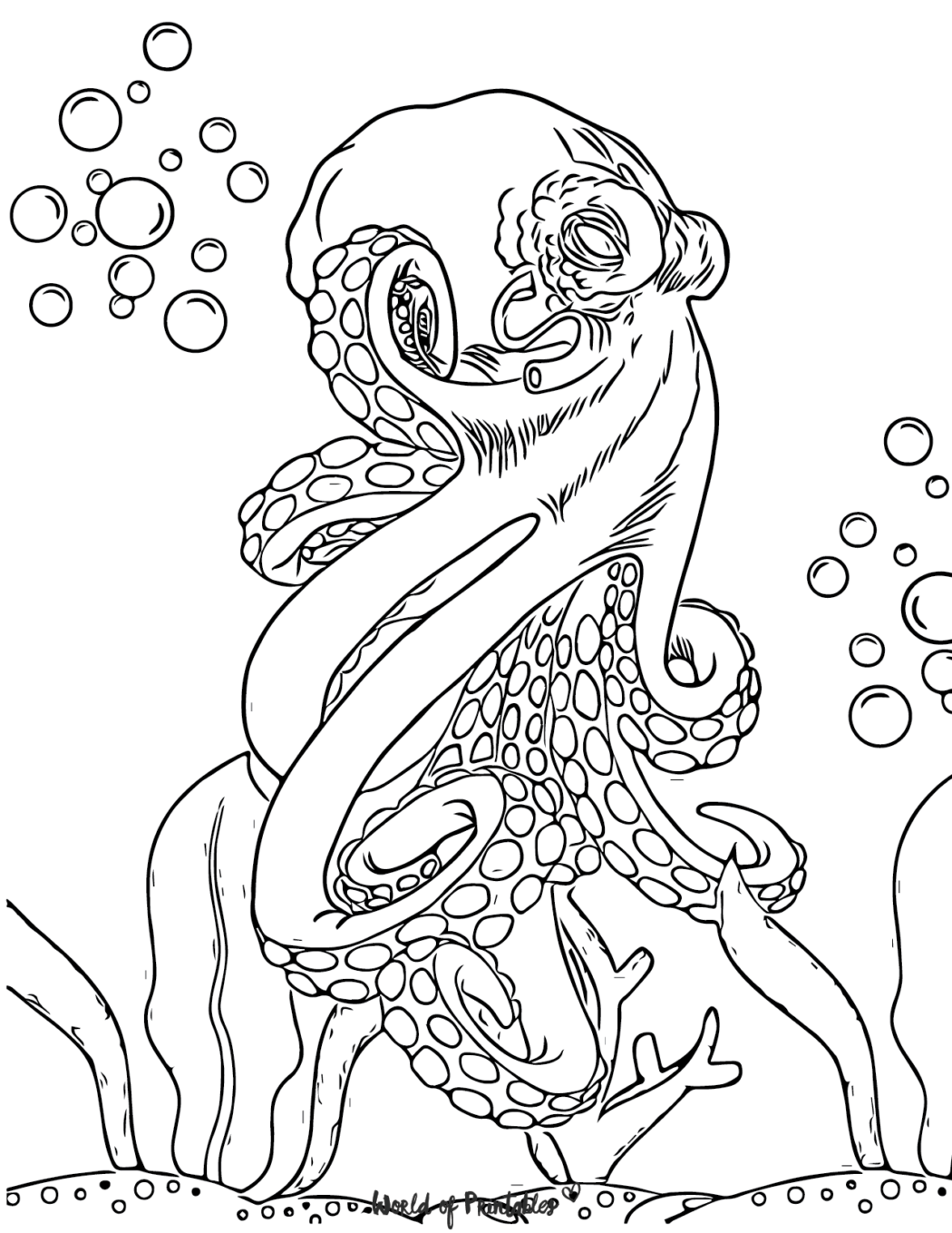 Octopus Coloring Pages - World of Printables