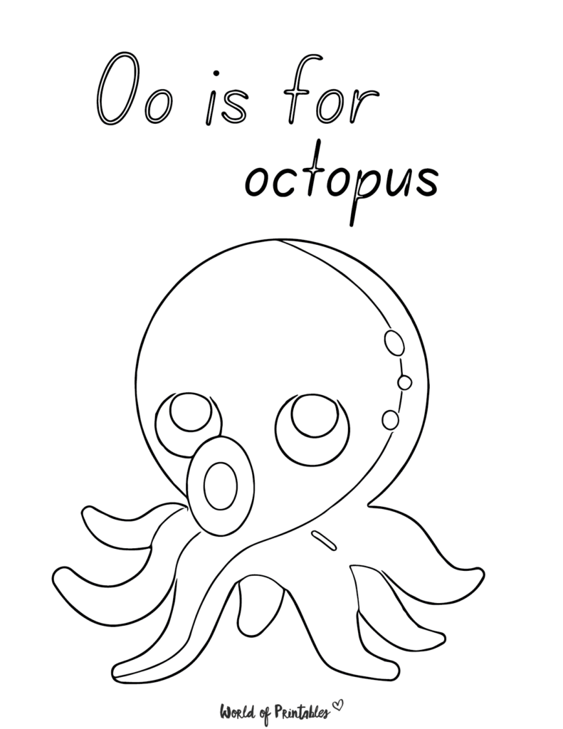 Octopus Coloring Pages - World of Printables
