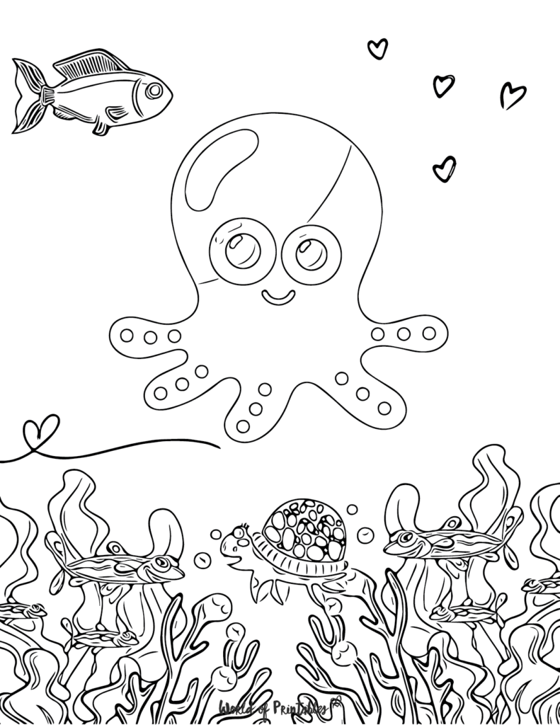 Octopus Coloring Pages - World of Printables