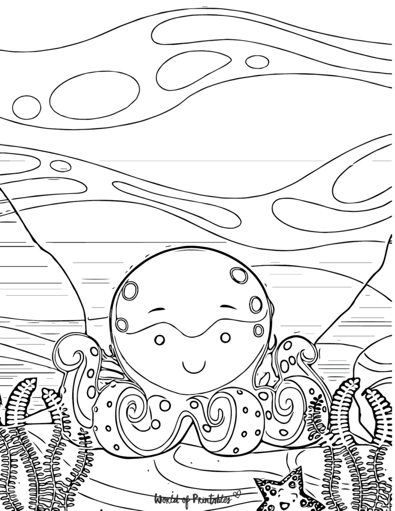 Octopus Coloring Pages - World of Printables